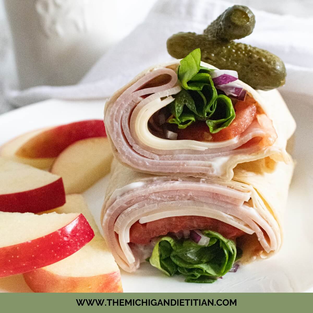 Simple Ham and Cheese Wrap - The Michigan Dietitian